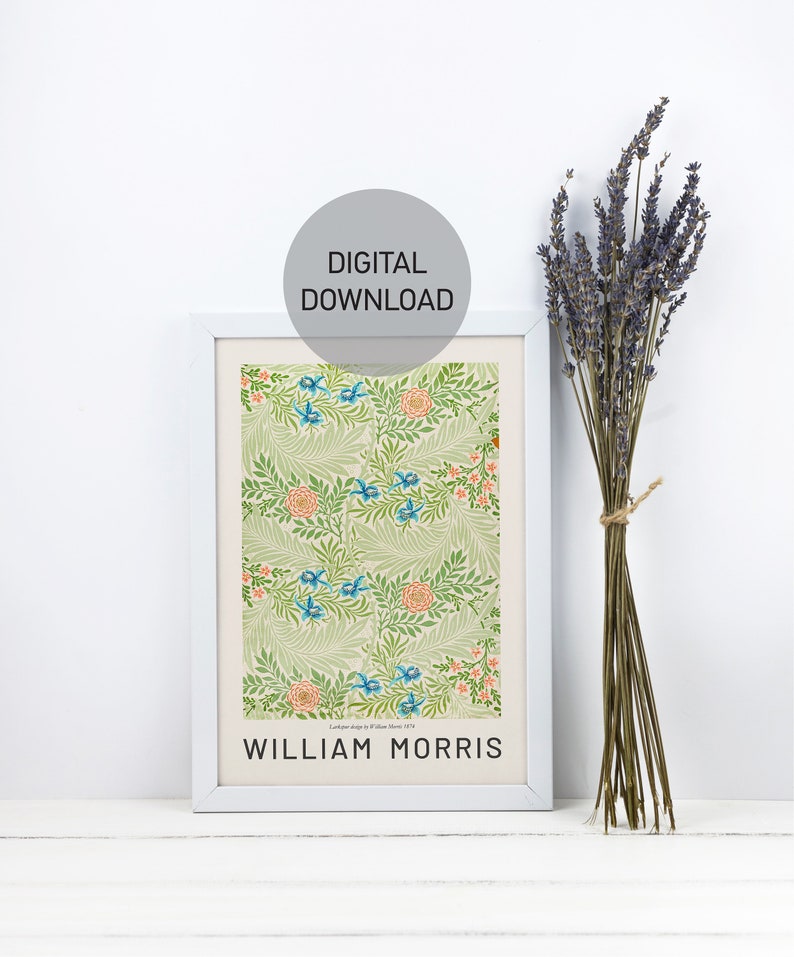 William Morris Print, Fine Art Poster, Printable Wall Art, Preppy Room ...