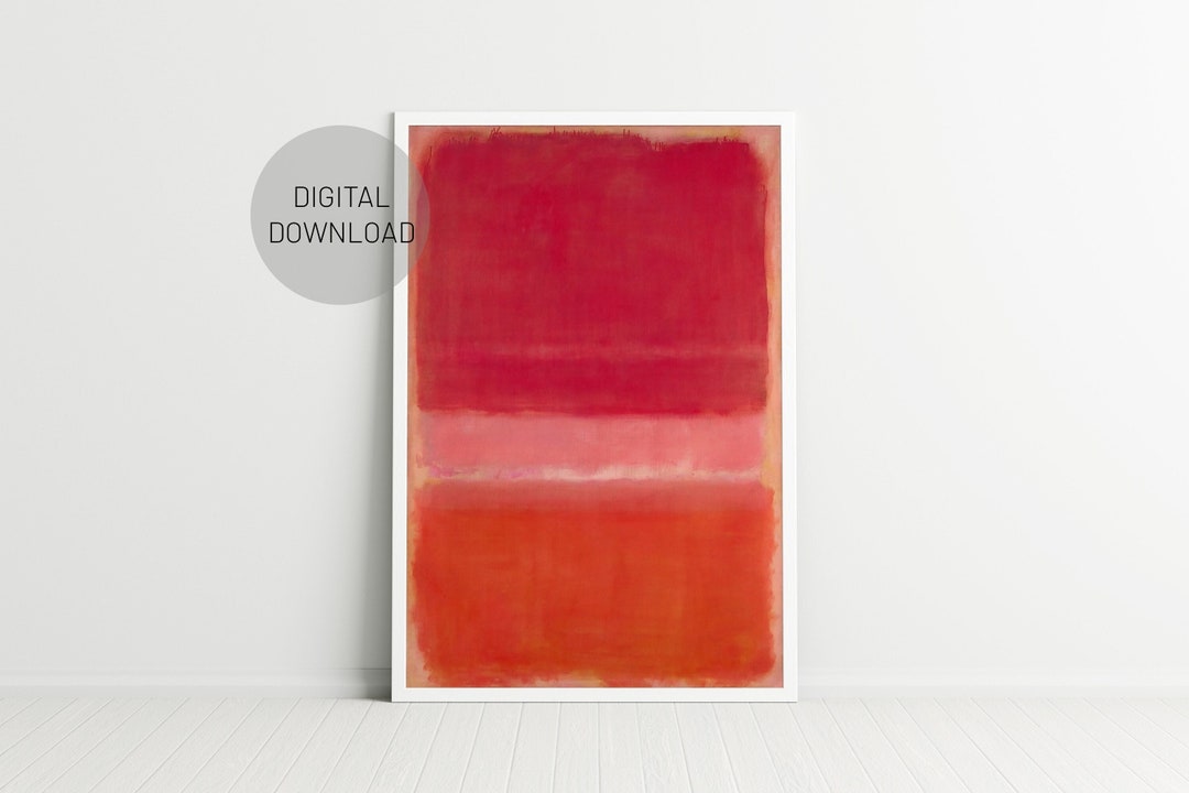 Red Mark Rothko Print, Instant Download Poster, Rothko Expressionist ...