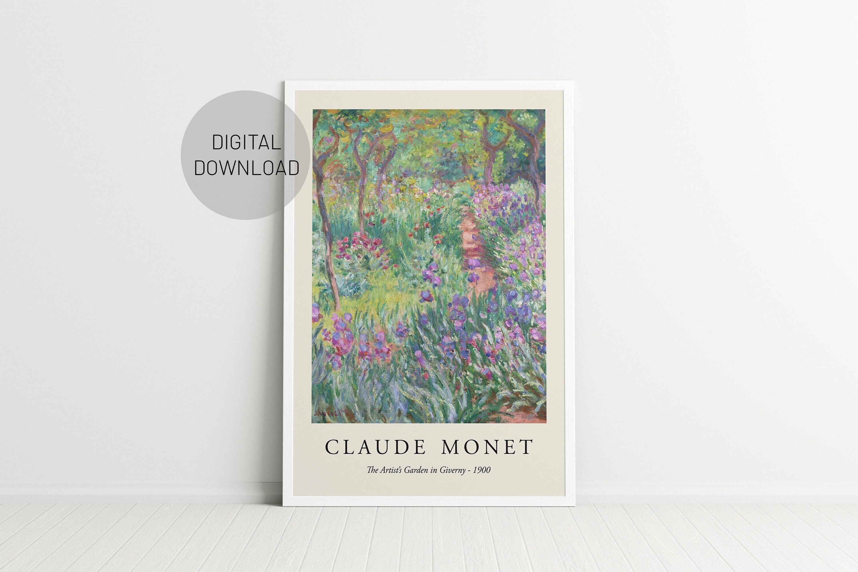 Claude Monet DIGITAL DOWNLOAD Poster Monet Artists Garden in - Etsy