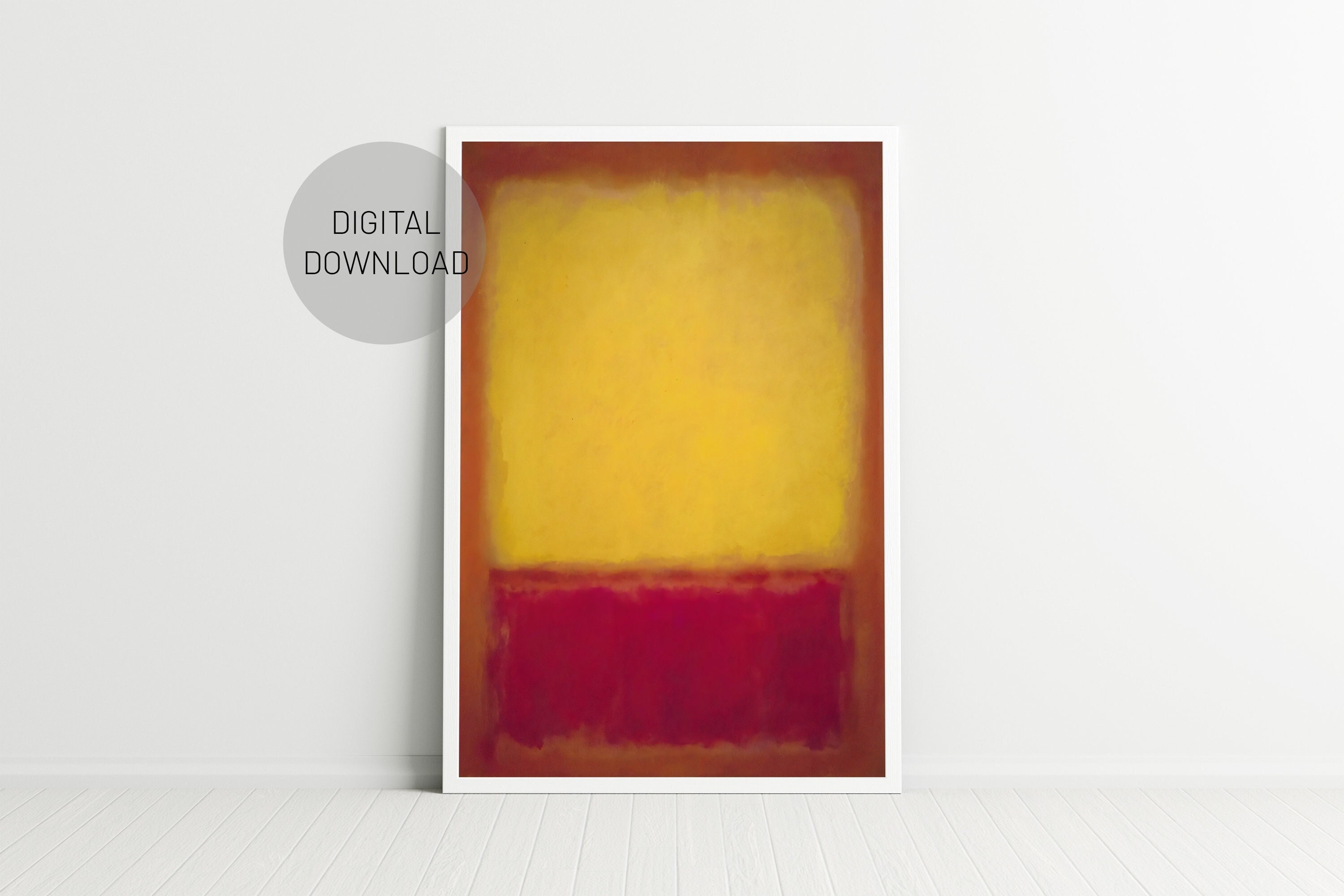 Mark Rothko Print, Rothko Yellow and Red Expressionist Art, Instant ...