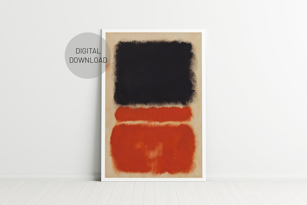 Large Format Mark Rothko Poster, Instant Download, Rothko Red and Black ...