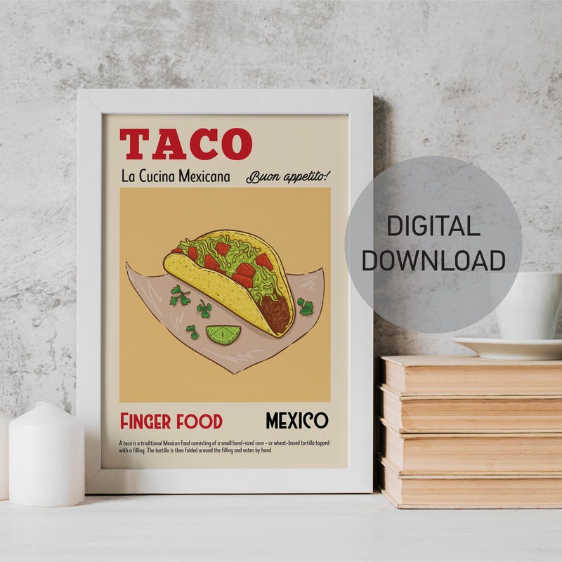Taco Poster - Etsy