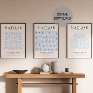 Pastel Blue Matisse Print Set of 6 Matisse Exhibition Poster Neutral ...
