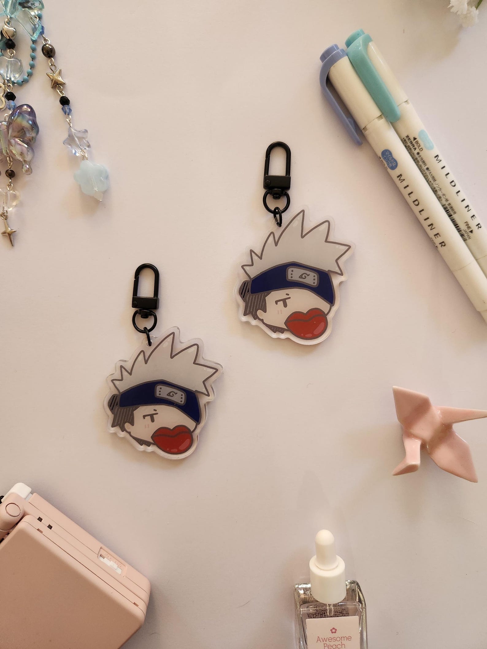 NRT Anime Ninja Funny Face Acrylic Keychain Charm - Etsy