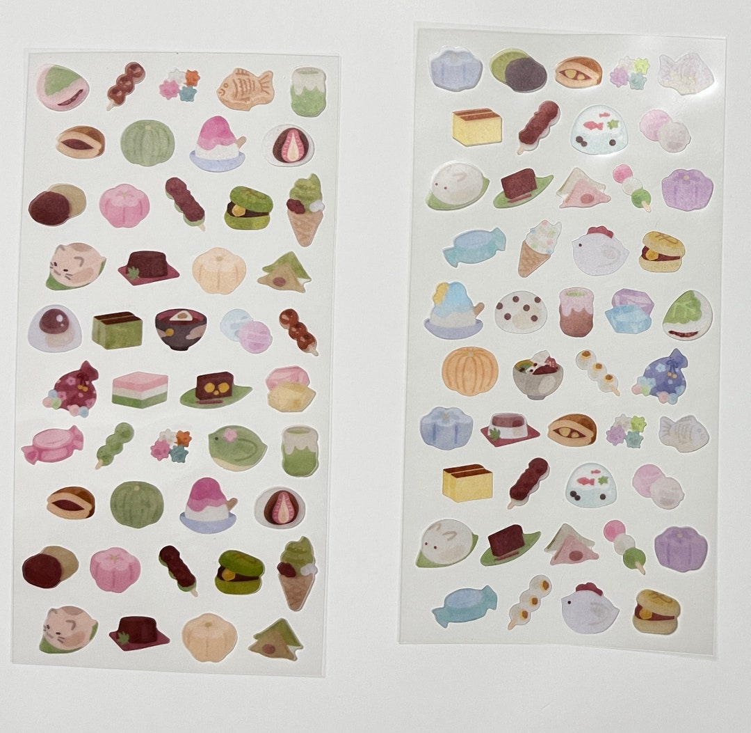 Japanese Sweets Sticker Sheets / Made in Japan / Kawaii Sticker / 2 ...