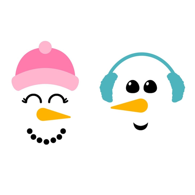 Snowman Face Svg Snowman Svg Snowman PNG Snowman Clipart Christmas Svg ...