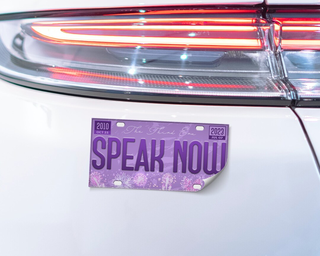 Speak Now Bumper Sticker, Car Decal. the Eras Tour Merch, Car Vinyl ...