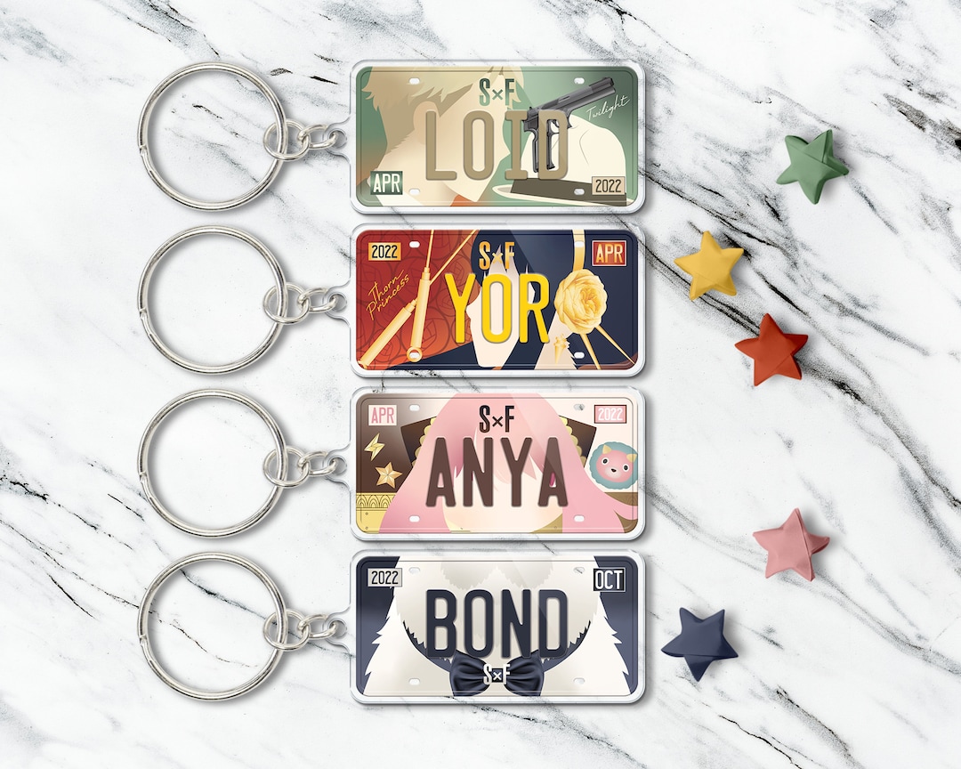 Set of Anime Characters Keychain. Arylic Keychain Bundle. Anime Merch ...