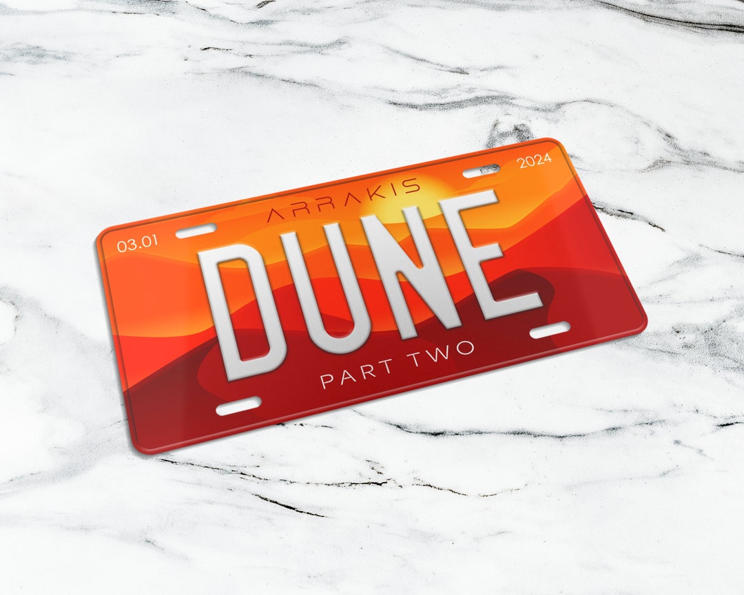 Dune Part 2 Movie License Plate. Aluminum License Plate. Movie Merch ...