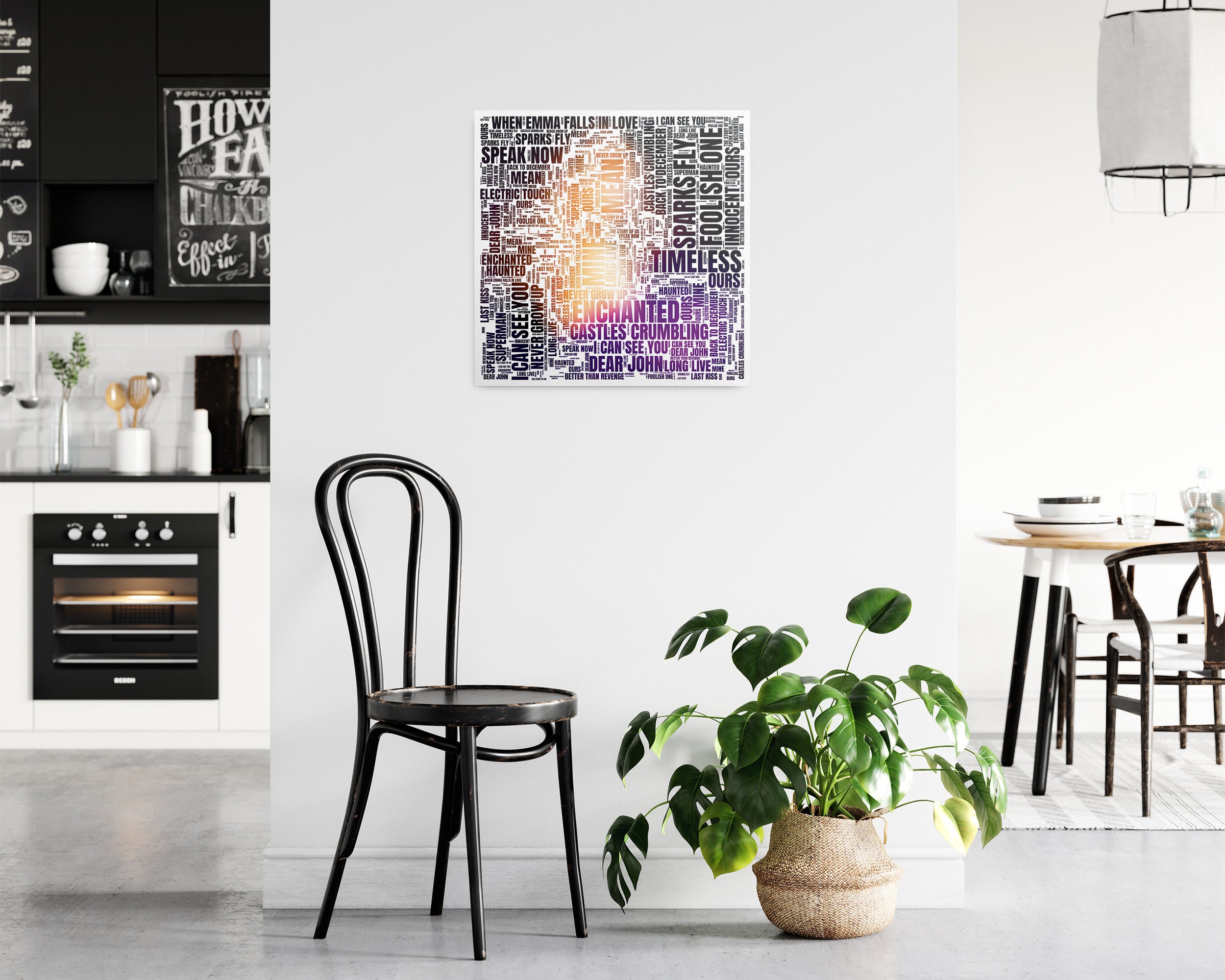 Set of Word Art Album Cover Square Poster. Inspired Album Cover Poster ...