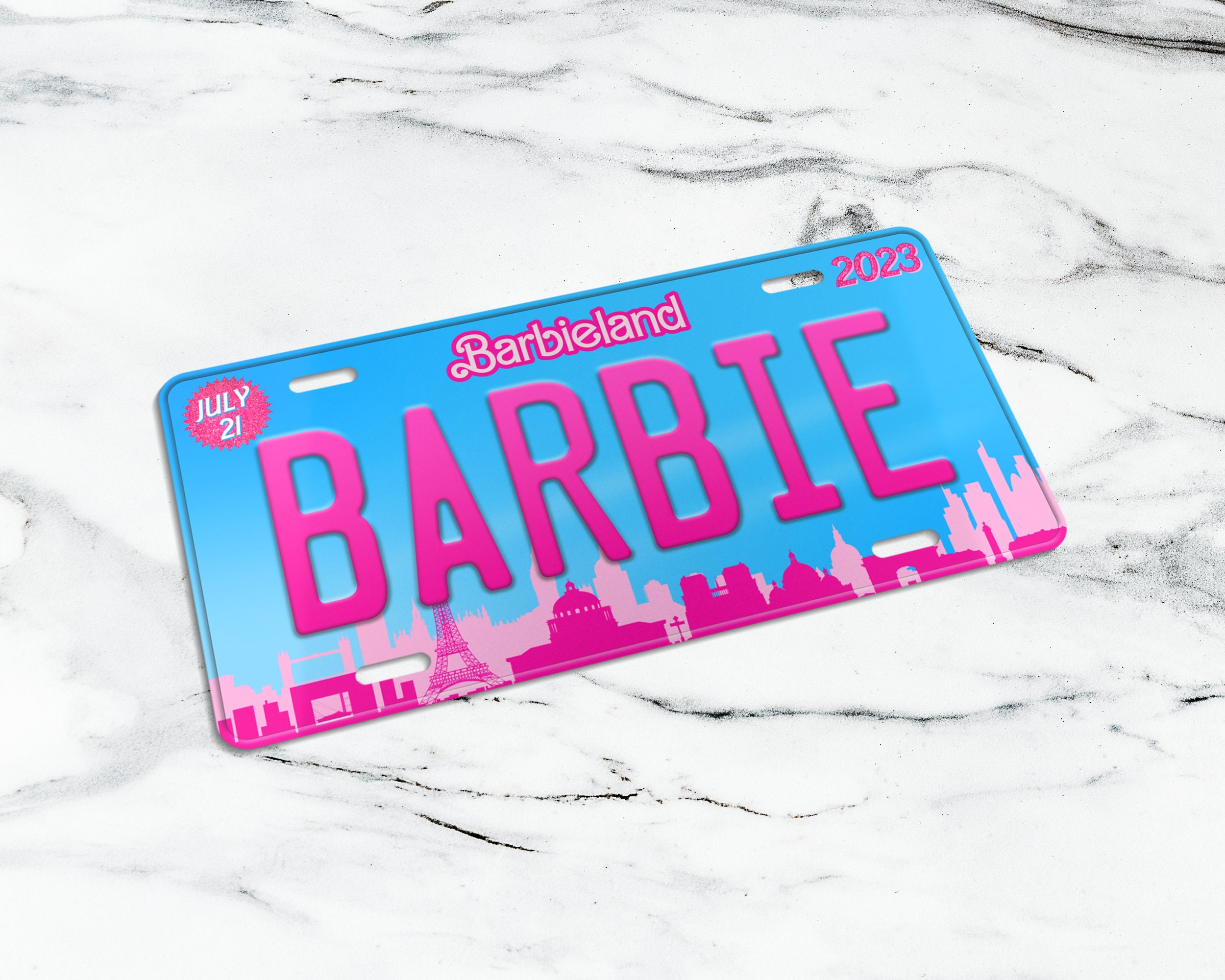Barbi Movie License Plate. Aluminum License Plate. Movie Merch, Toy ...