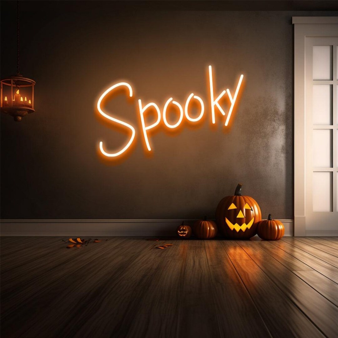 Spooky LED Neon Sign - Etsy