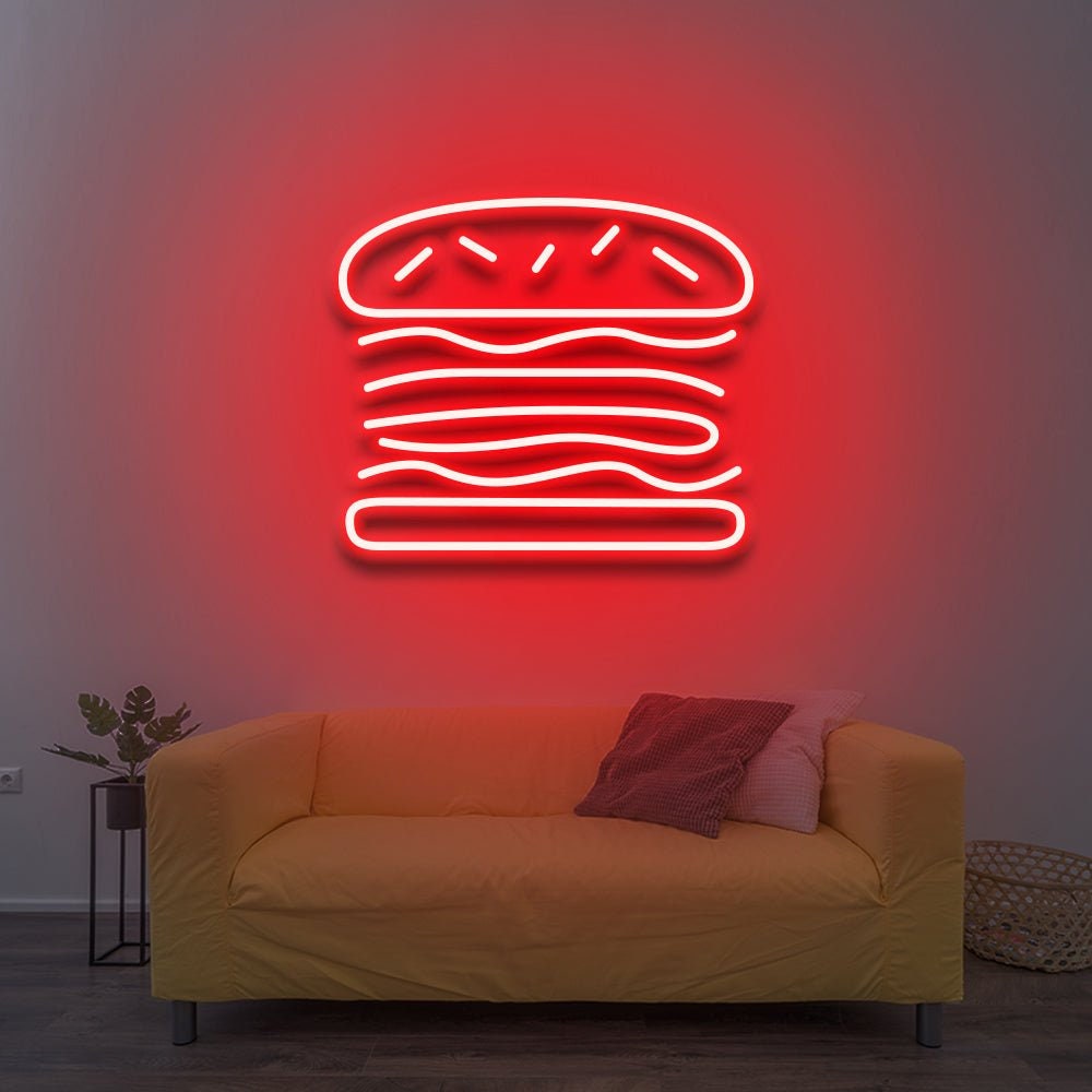 Hamburger LED Neon Sign - Etsy