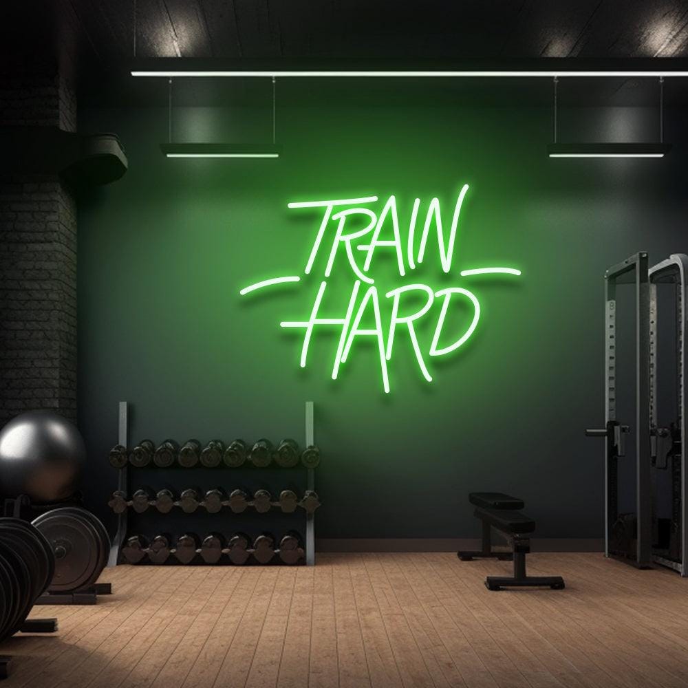 Train Hard - LED Neon Sign - Etsy