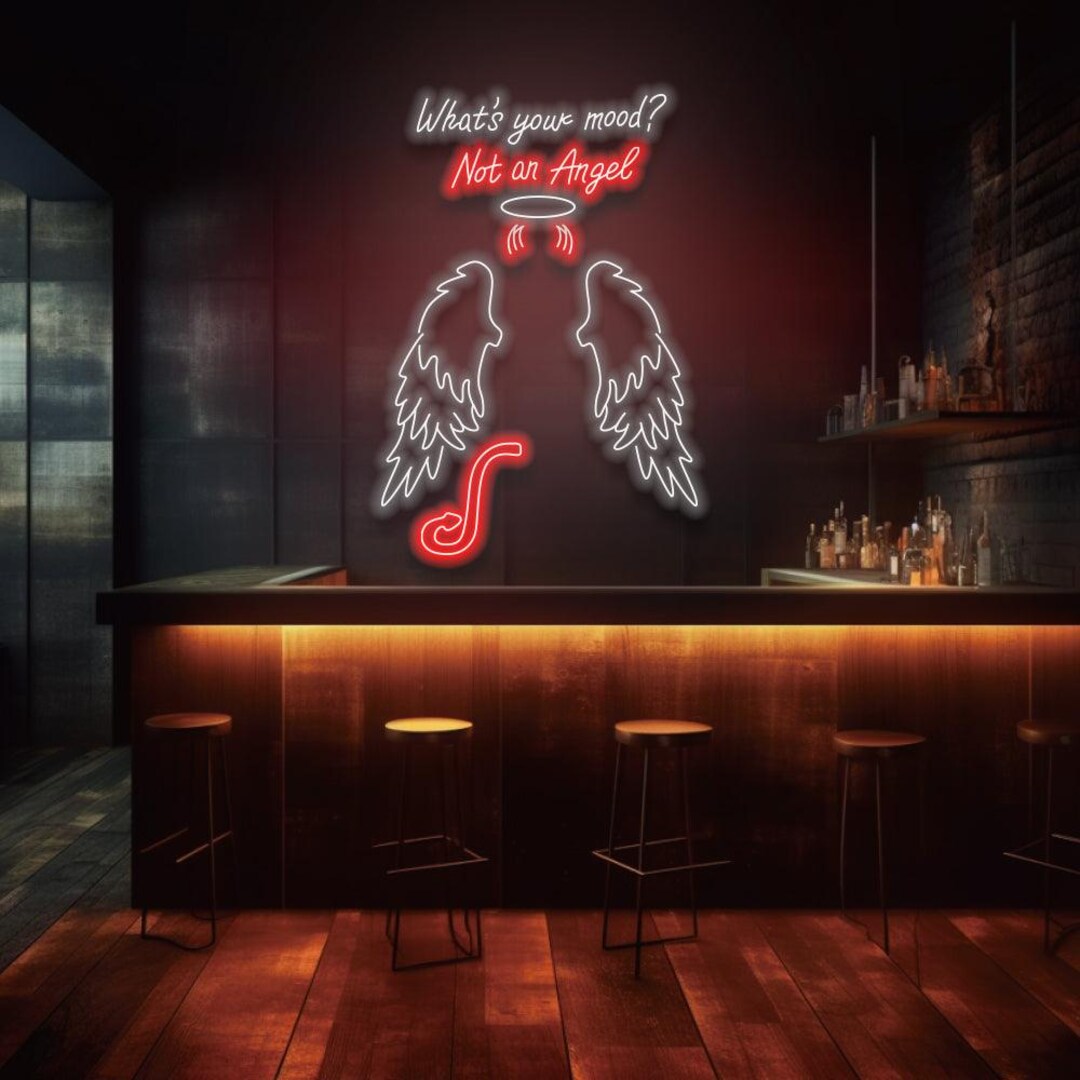 Not an Angel - Led Neon Sign - Etsy