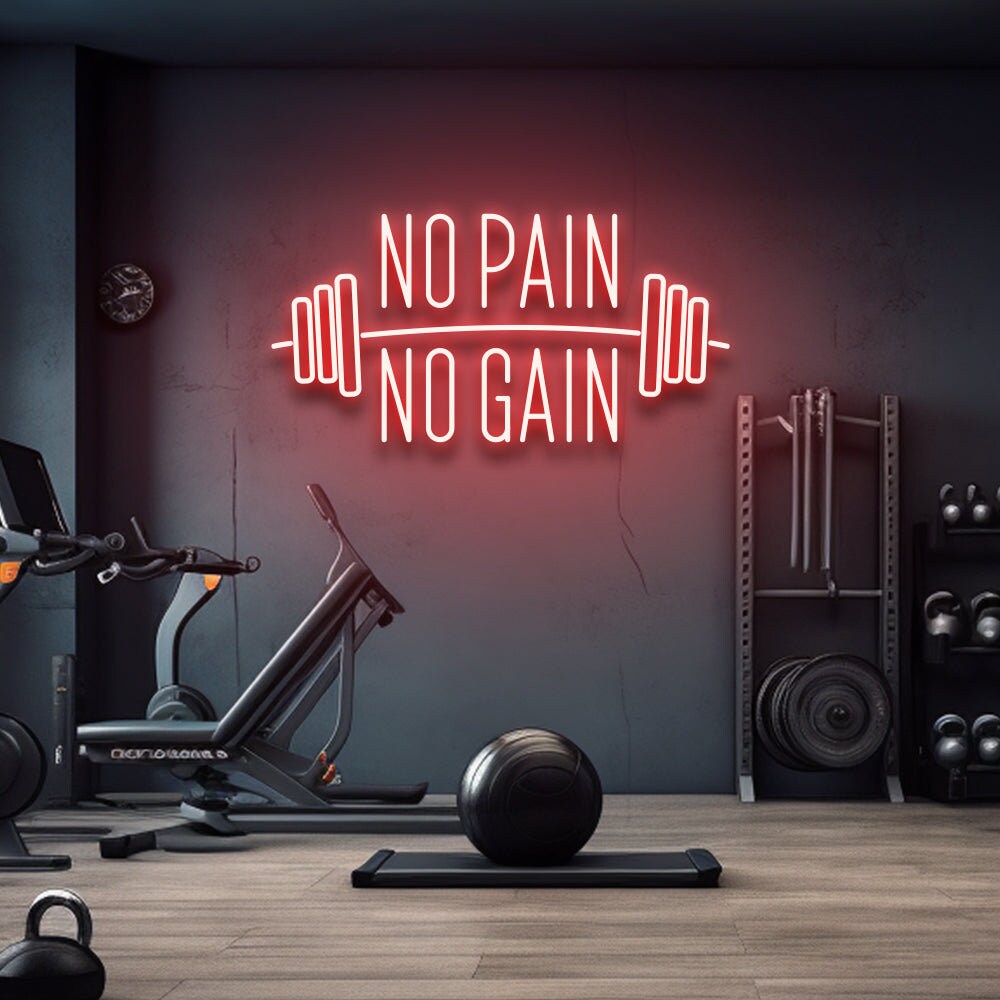 No Pain No Gain LED Neon Sign - Etsy