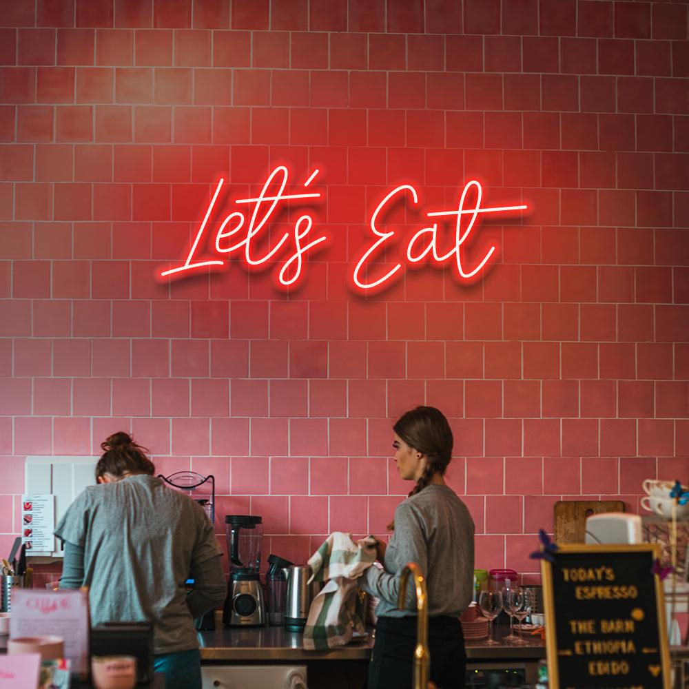 Let's Eat LED Neon Sign - Etsy