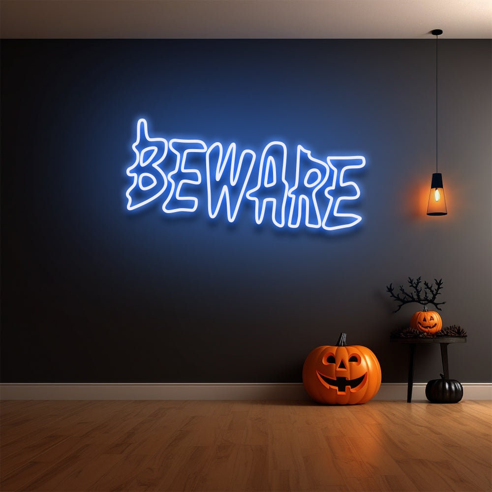Beware LED Neon Sign - Etsy Australia