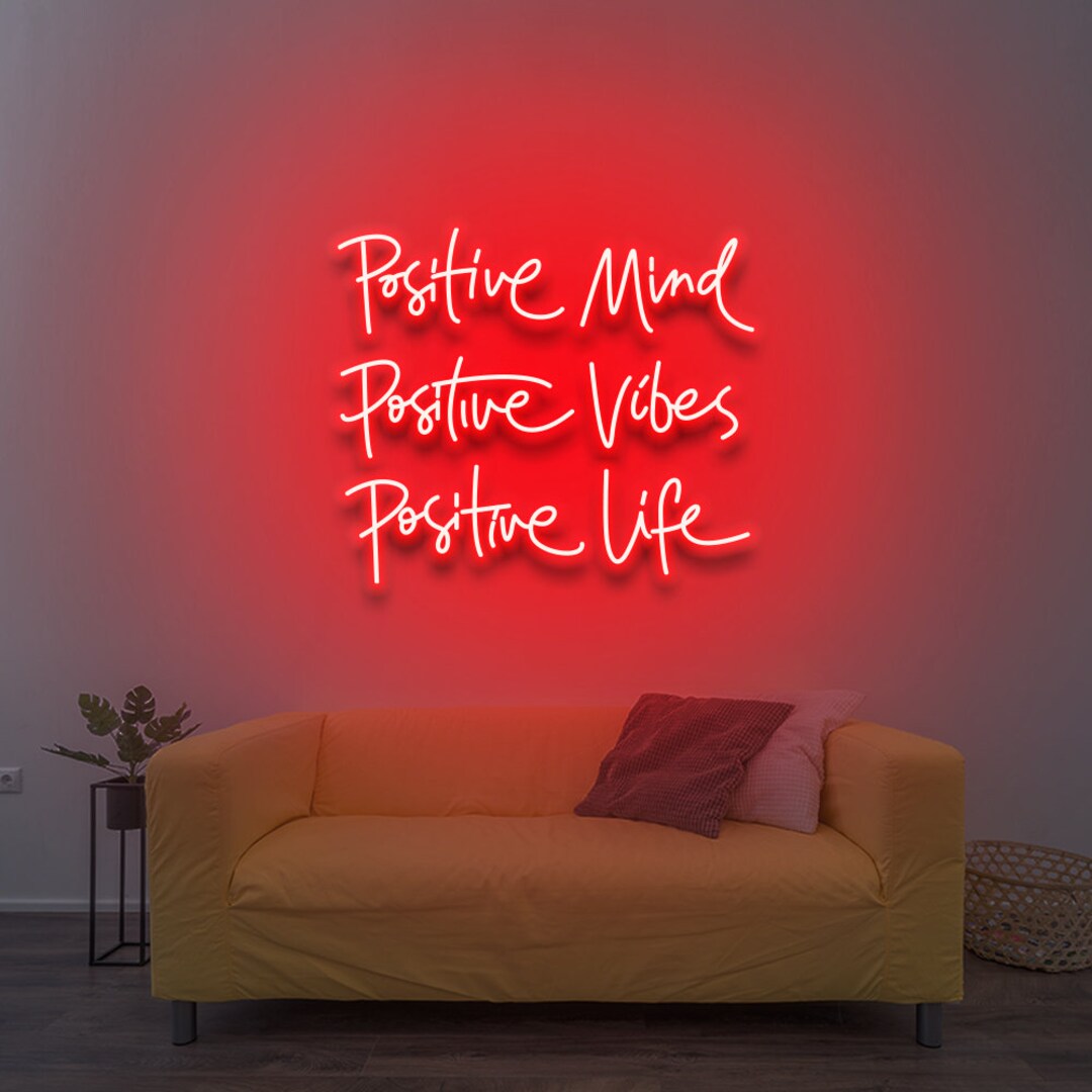 Neon Sign Positivity - Etsy