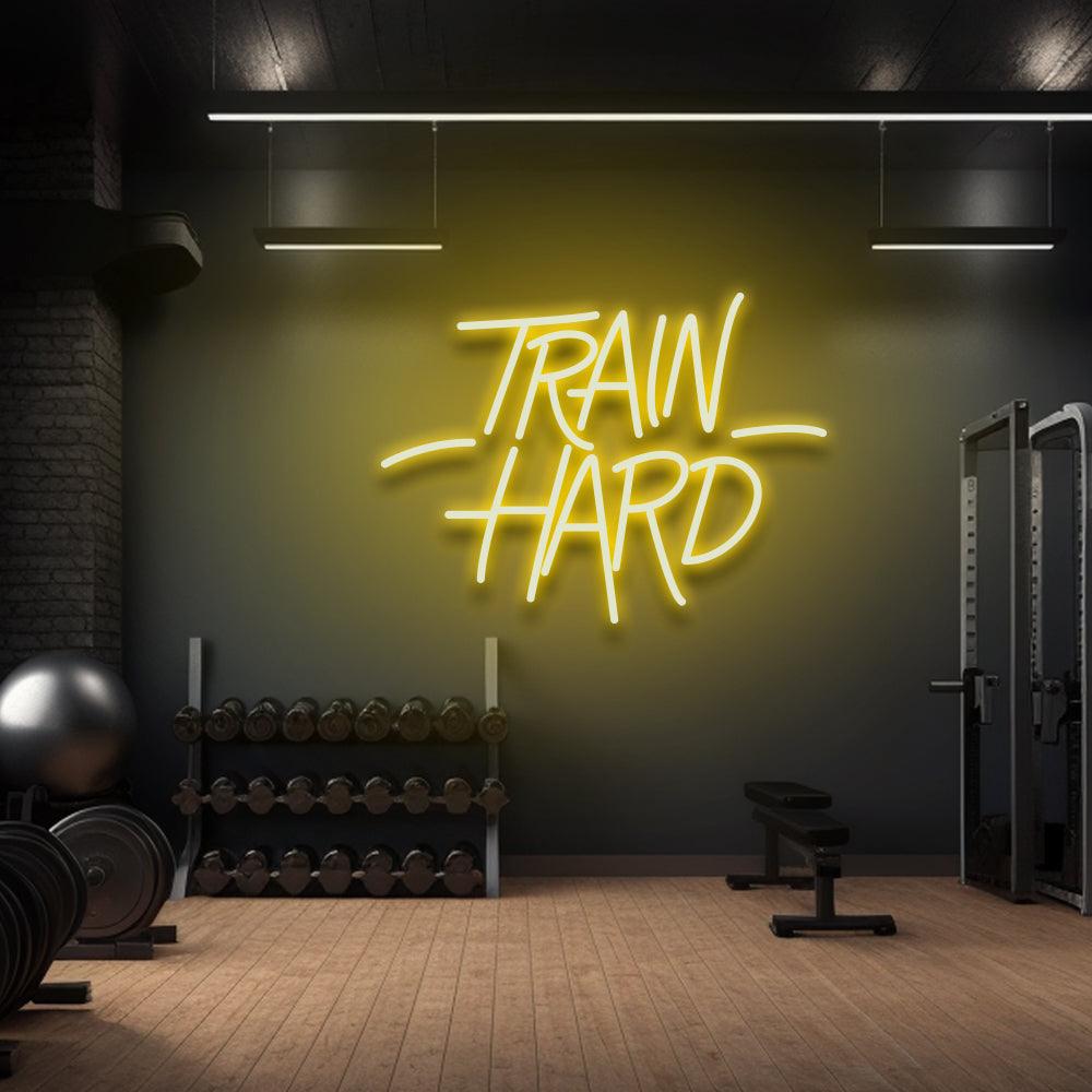 Train Hard - LED Neon Sign - Etsy