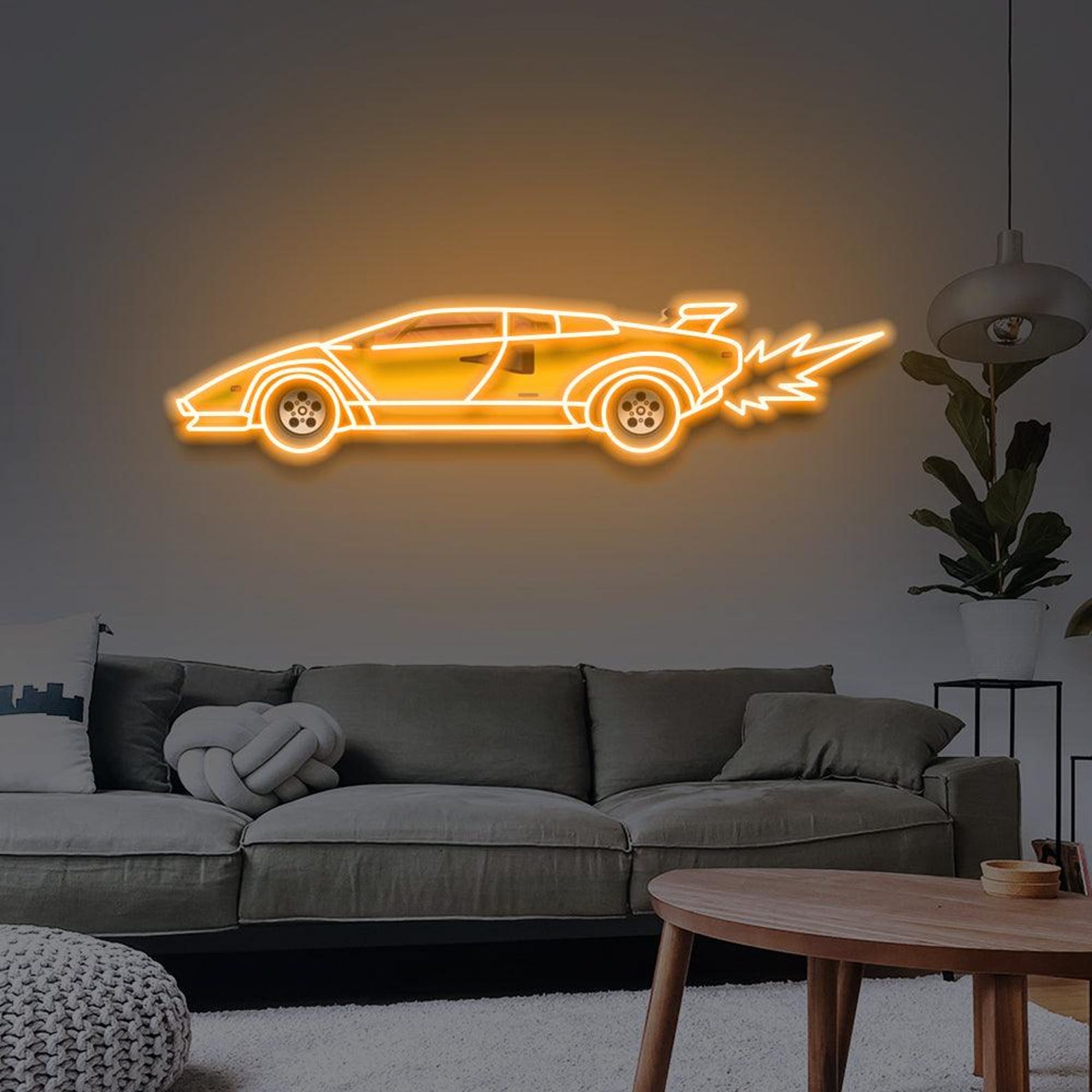 Race Car LED Neon Sign - Etsy