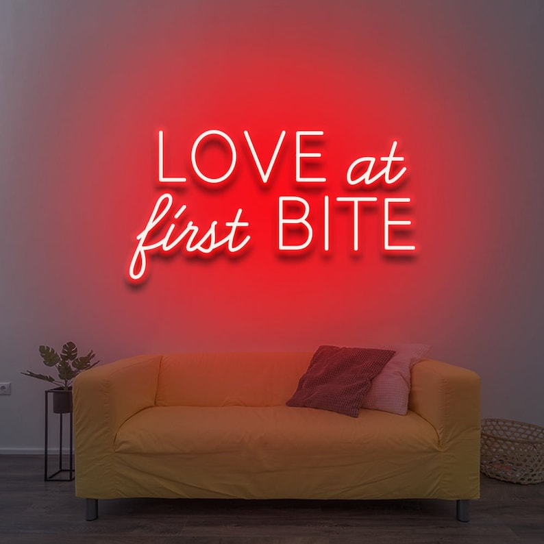 Love at First Bite LED Neon Sign - Etsy