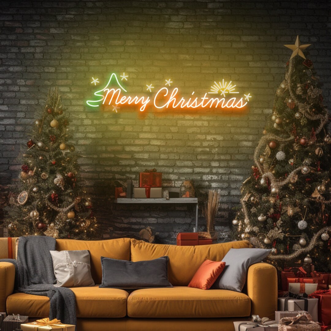 Merry Christmas LED Neon Sign - Etsy