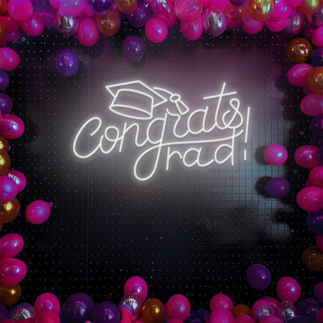 Congrats Grad - LED Neon Sign - Etsy