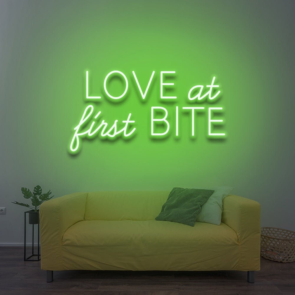 Love at First Bite LED Neon Sign - Etsy