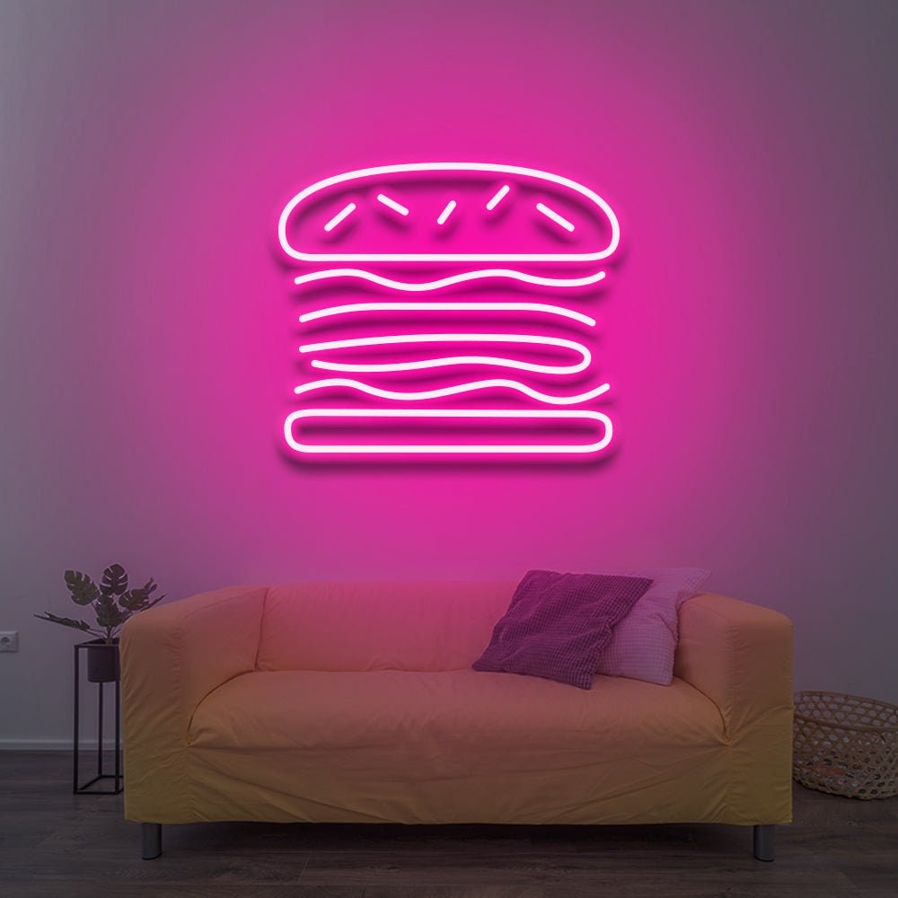 Hamburger LED Neon Sign - Etsy