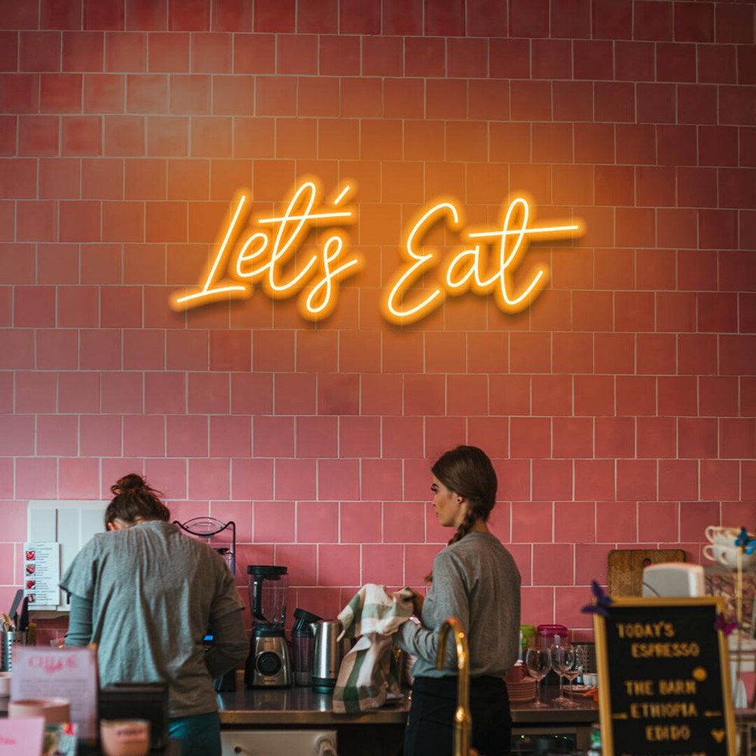 Let's Eat LED Neon Sign - Etsy