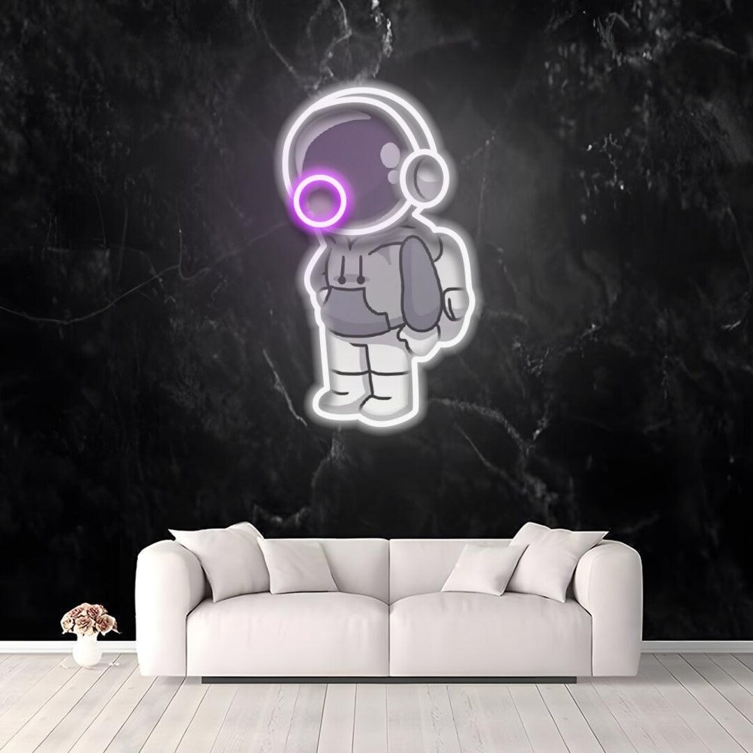 Bubblegum Spaceman - Led Neon Sign - Etsy