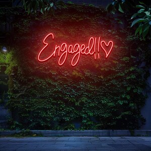 Engaged Heart - LED Neon Sign - Etsy