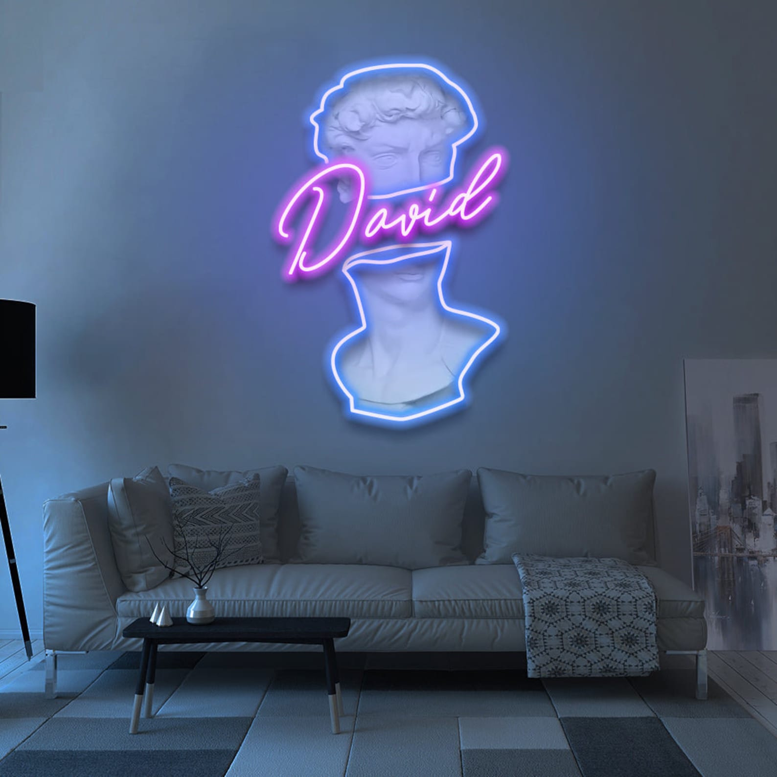 David LED Neon Sign - Etsy
