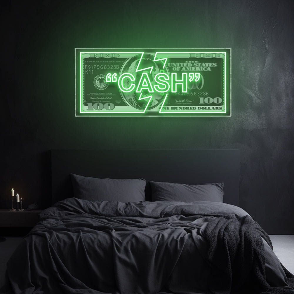 Cash LED Neon Sign - Etsy