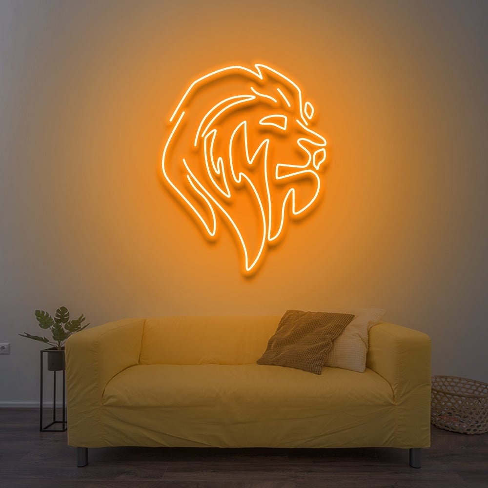 Neon Sign Lion (king of the Jungle) - Etsy