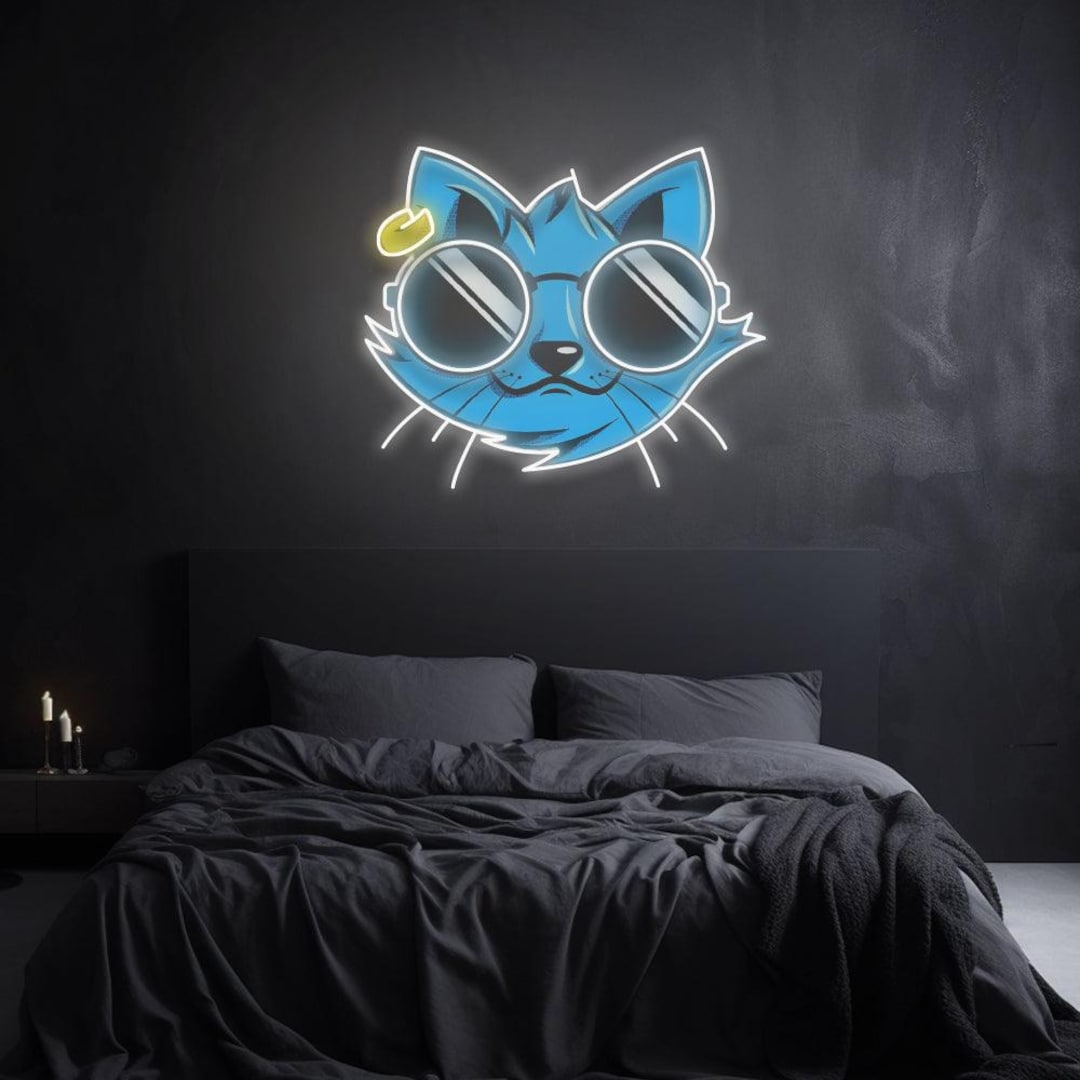 Cool Cat LED Neon Sign - Etsy