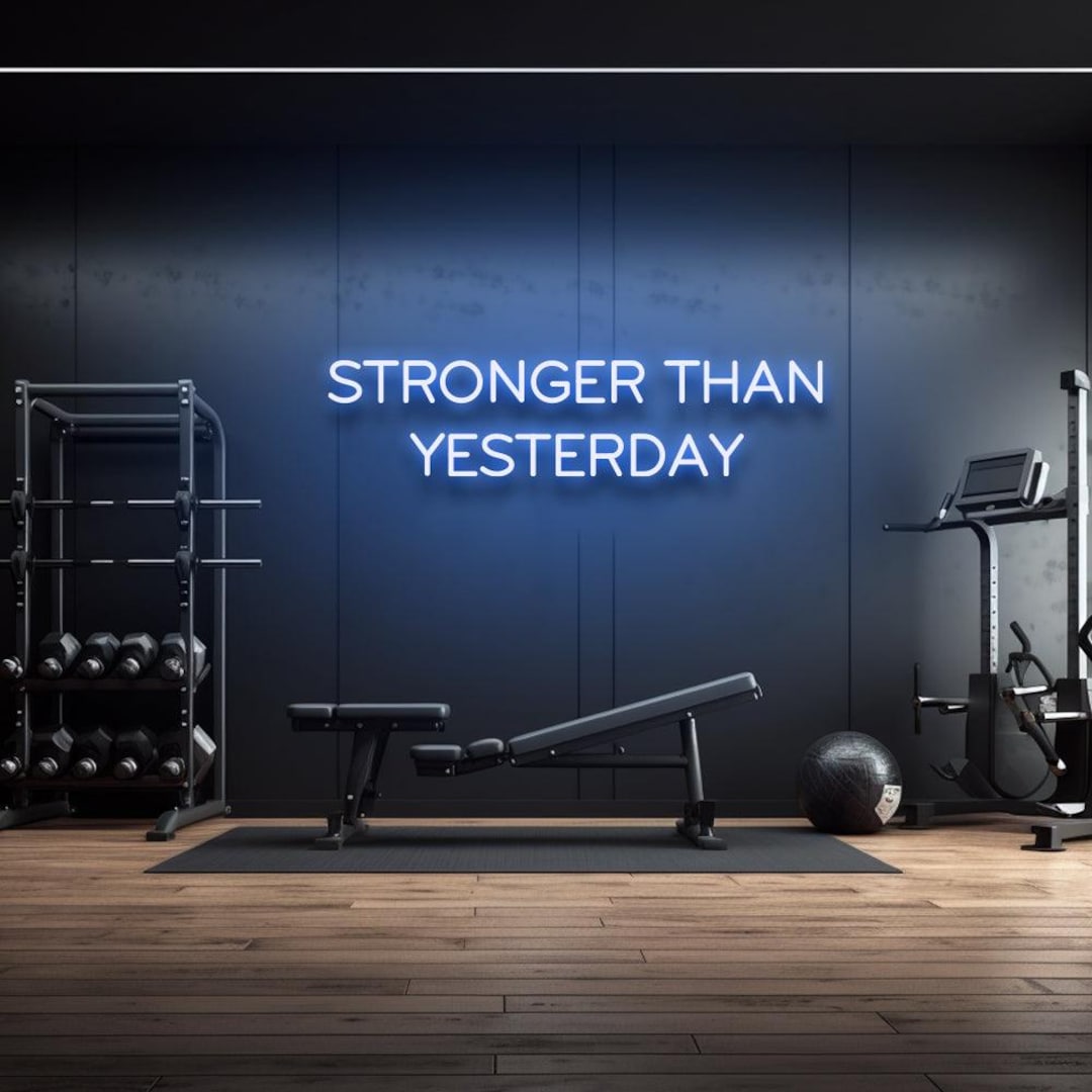 Stronger Than Yesterday Led Neon Sign - Etsy