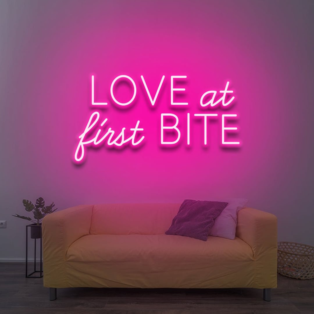 Love at First Bite LED Neon Sign - Etsy