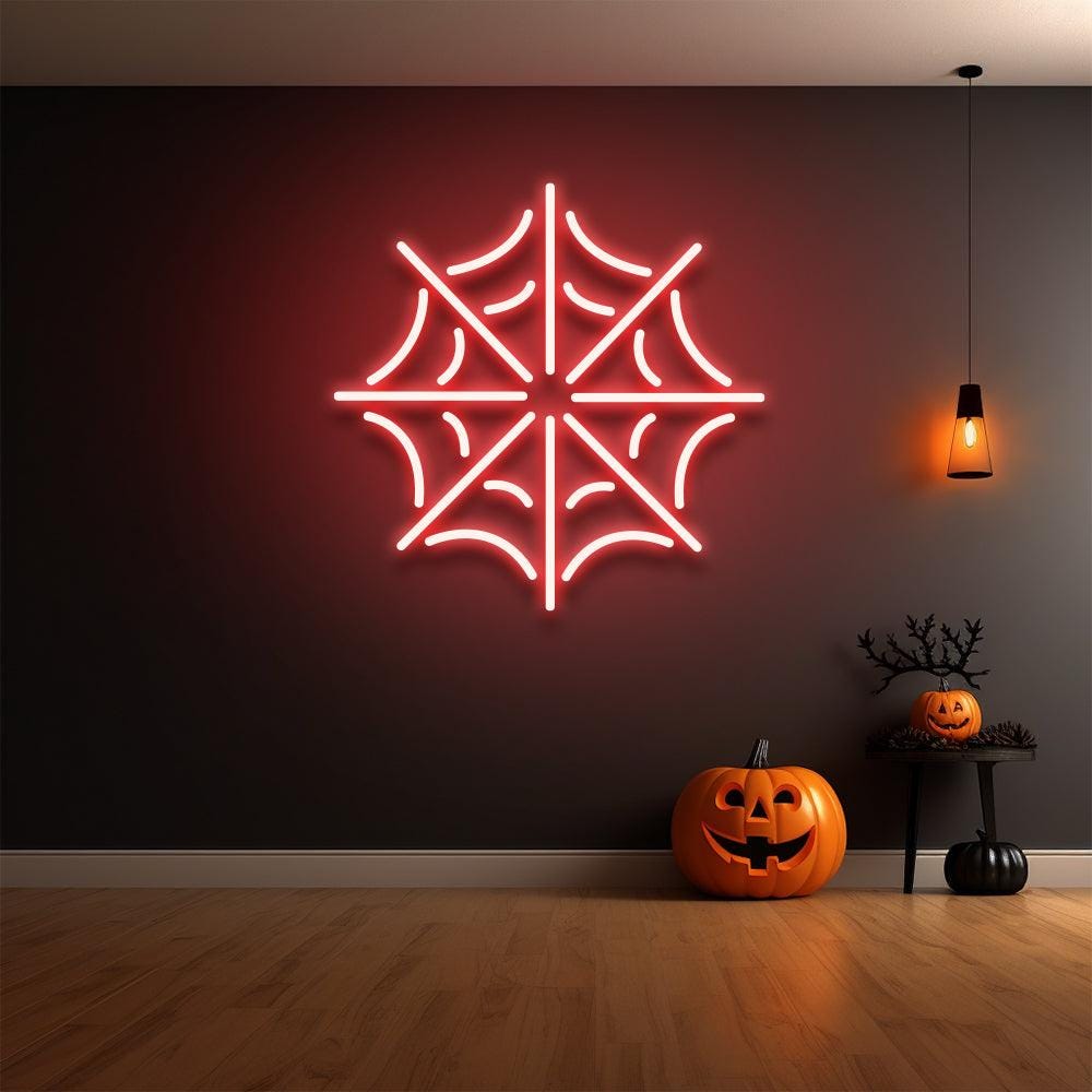 Spider Web LED Neon Sign - Etsy