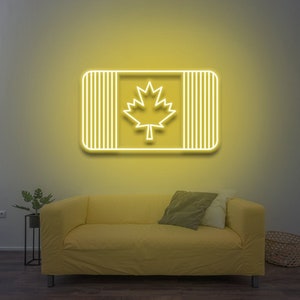 Neon Sign Canada Flag - Etsy