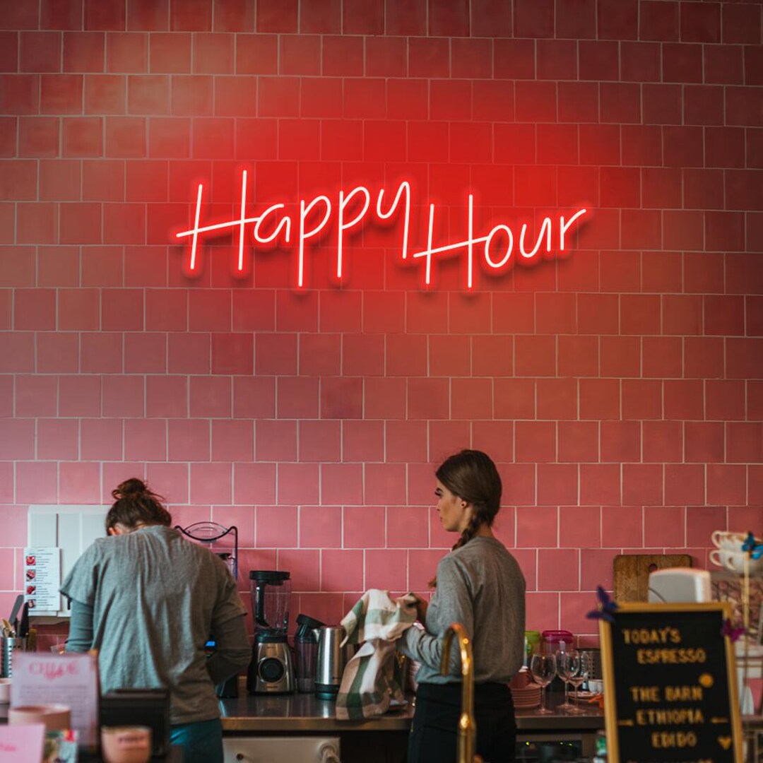 Happy Hour - LED Neon Sign - Etsy