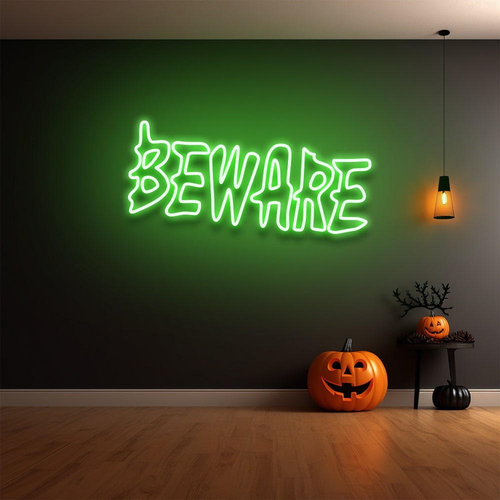 Beware LED Neon Sign - Etsy Australia