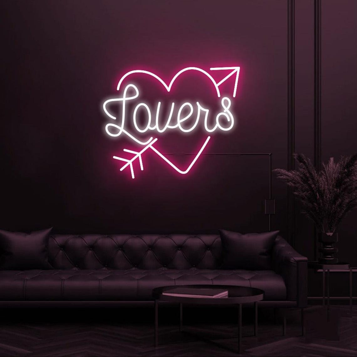 Lovers Heart - LED Neon Sign - Etsy