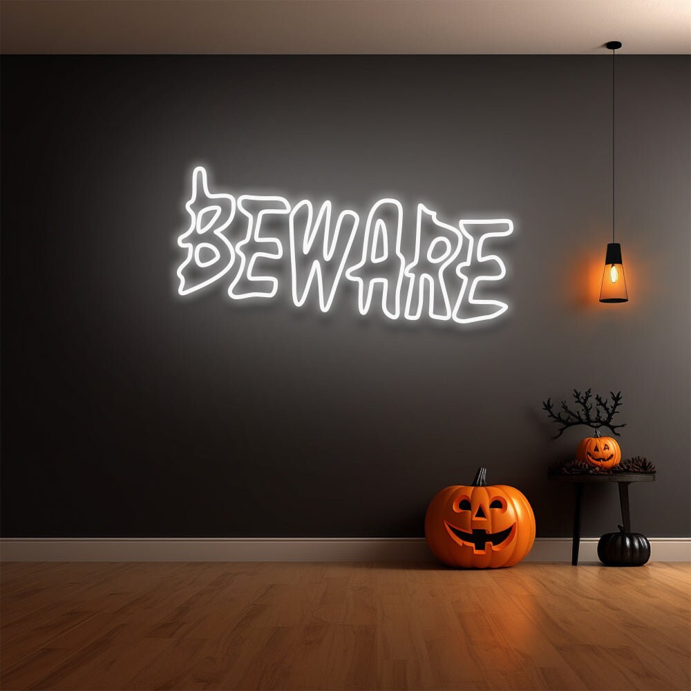 Beware LED Neon Sign - Etsy Australia