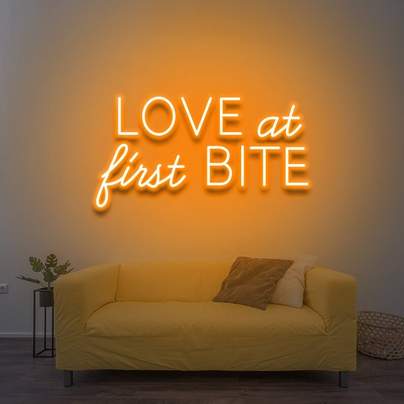 Love at First Bite LED Neon Sign - Etsy