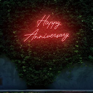 Happy Anniversary - LED Neon Sign - Etsy