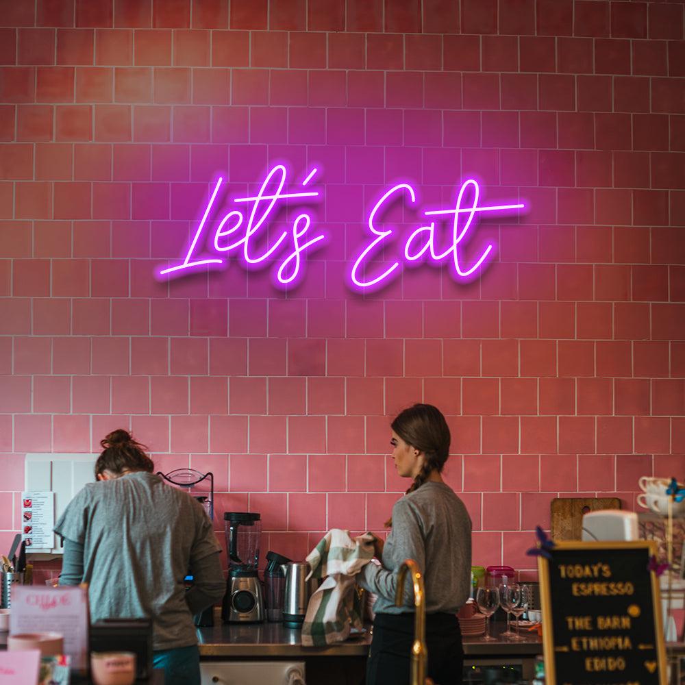 Let's Eat LED Neon Sign - Etsy