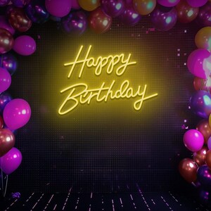 Happy Birthday 2 - LED Neon Sign - Etsy