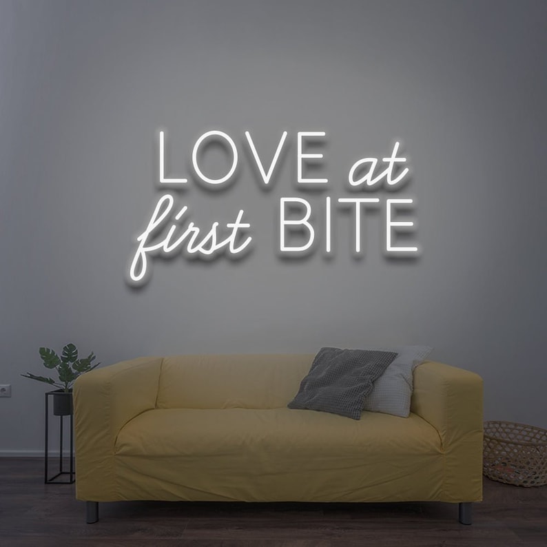 Love at First Bite LED Neon Sign - Etsy